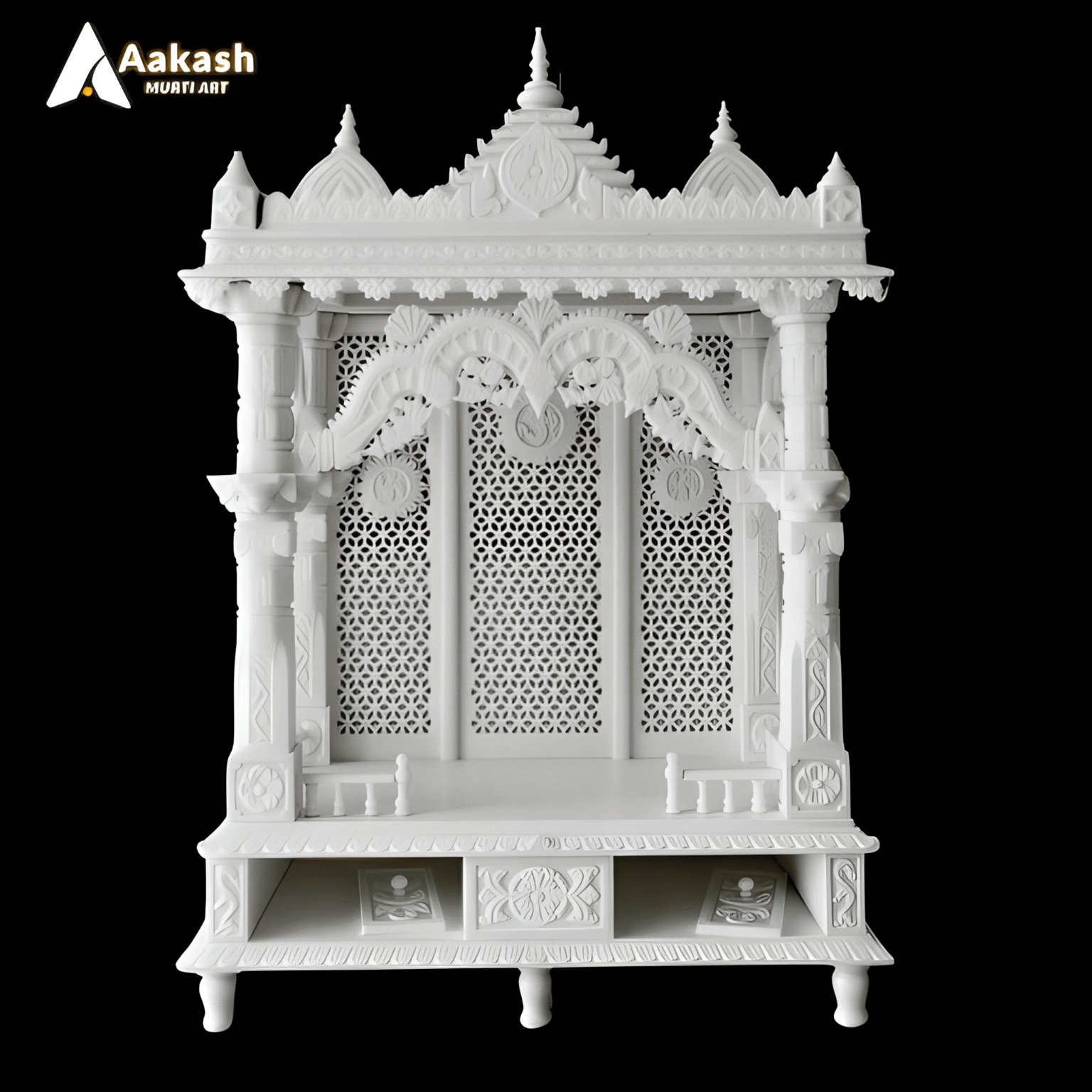 White Marble Mandir - Aakash Murti Art